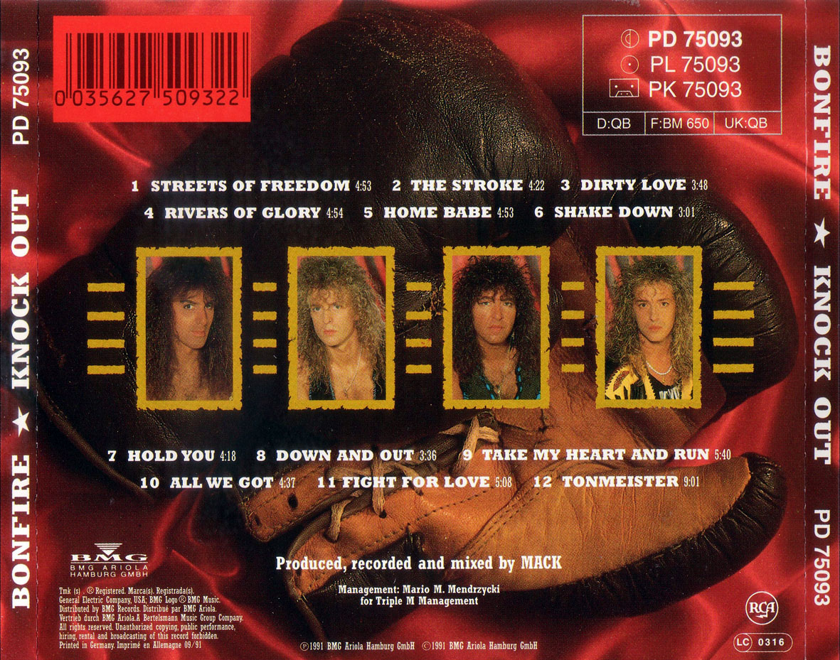 Classic Rock Covers Database: Bonfire - Knock Out (1991)