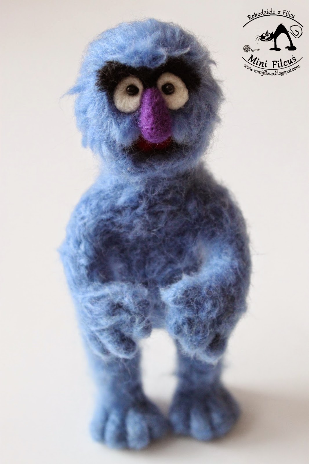 Mini Filcuś: Herry Monster - Needle Felted Sesame Street