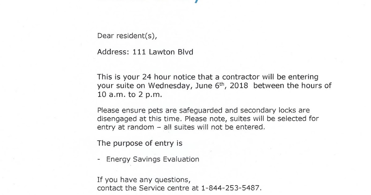 Suite Entry Notices issued by Ms. Tamara Rampersad representative of ...