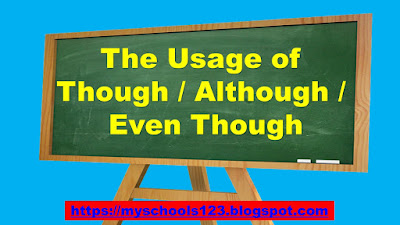 The Usage of Though / Although / Even Though | Comprehensive Guide ...