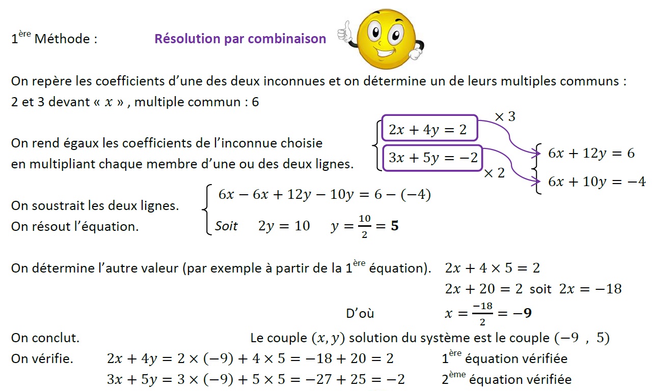Prépa BAC: Systèmes d'équations