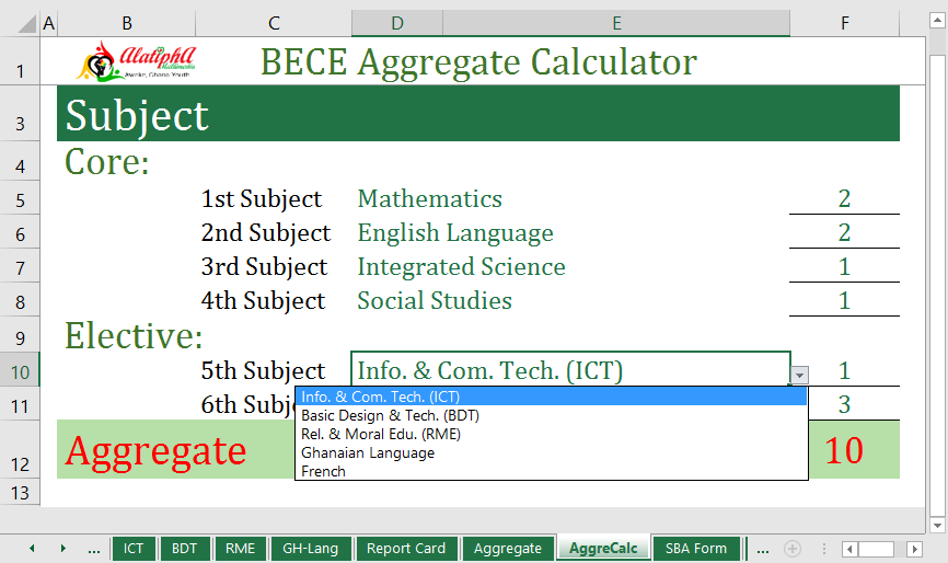 SBA Gradebook for JHS - Version 1.0