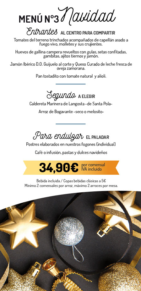Menú de Navidad 2021-2022 Restaurante Nou Arcos, Elche, Alicante ...
