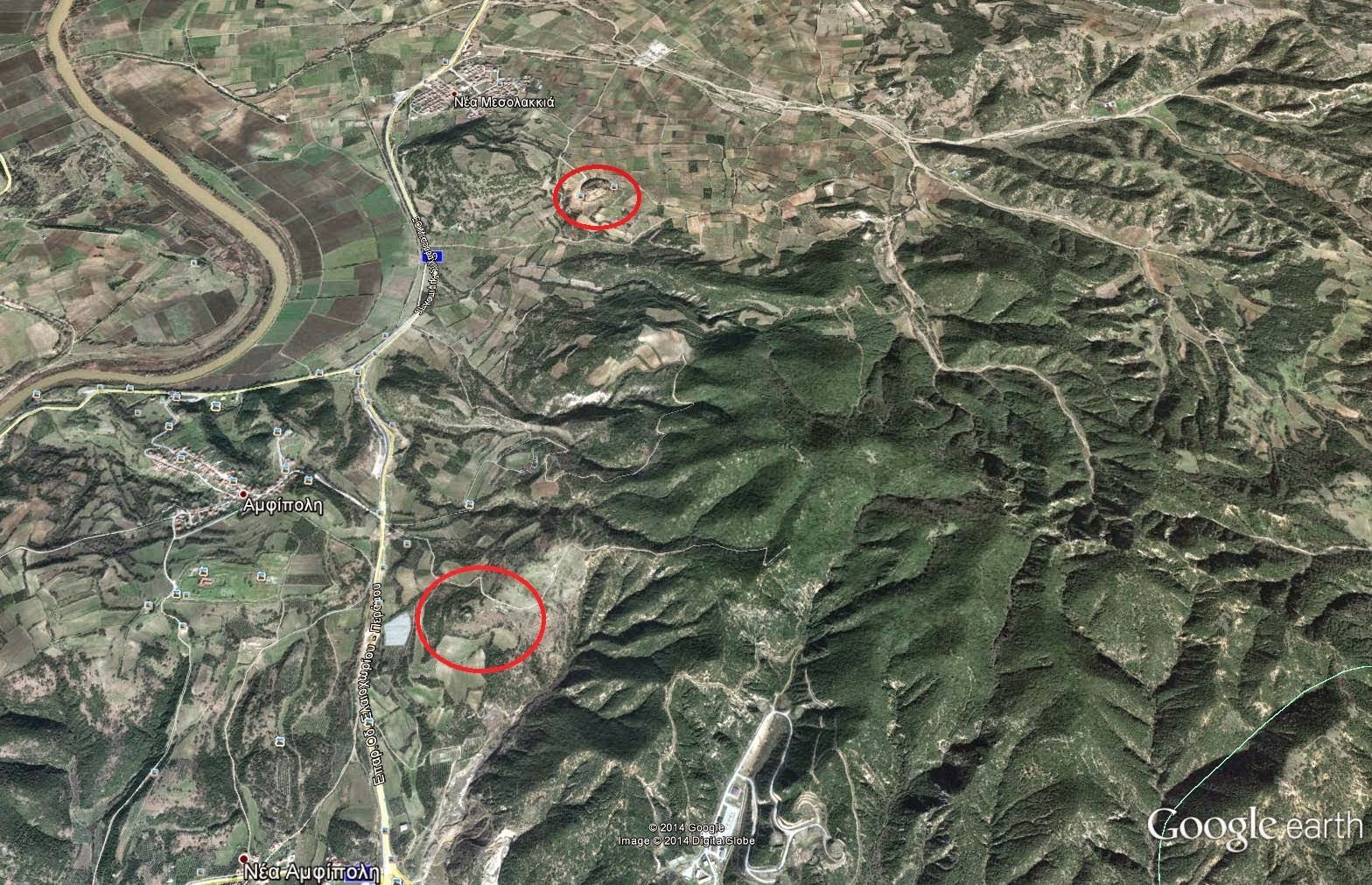 Το Google earth δείχνει και δεύτερο τύμβο στην Αμφίπολη!!! [ΦΩΤΟ] | ΤΟ ...