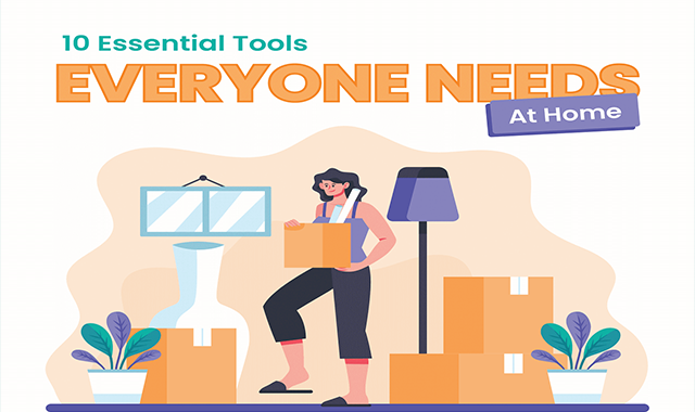 10 Essential Tools Everyone Needs At Home #infographic - Visualistan