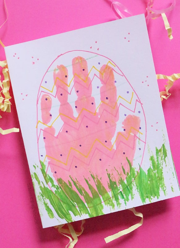 Adorable Handprint Easter Card Ideas | School Time Snippets