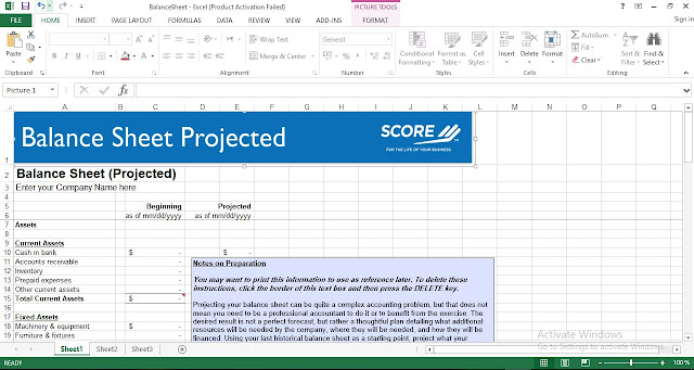 Balance Sheet Template in Excel