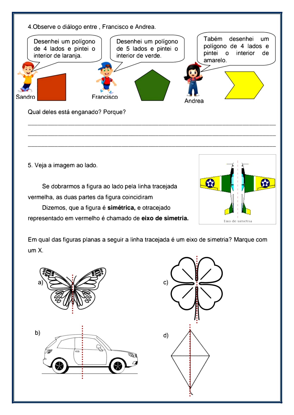 Blog Educação e Transformação: 👍Matemática: polígonos e simetria