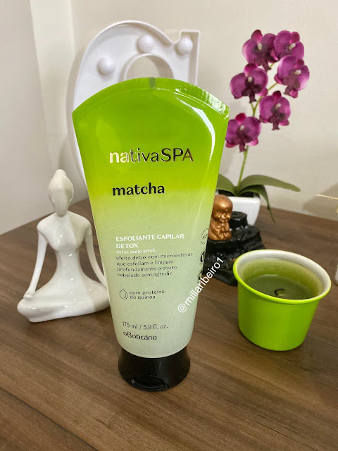Esfoliante Capilar Detox Matcha Nativa Spa O Boticário.