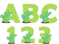 Kits imprimibles gratis : Alfabeto cactus