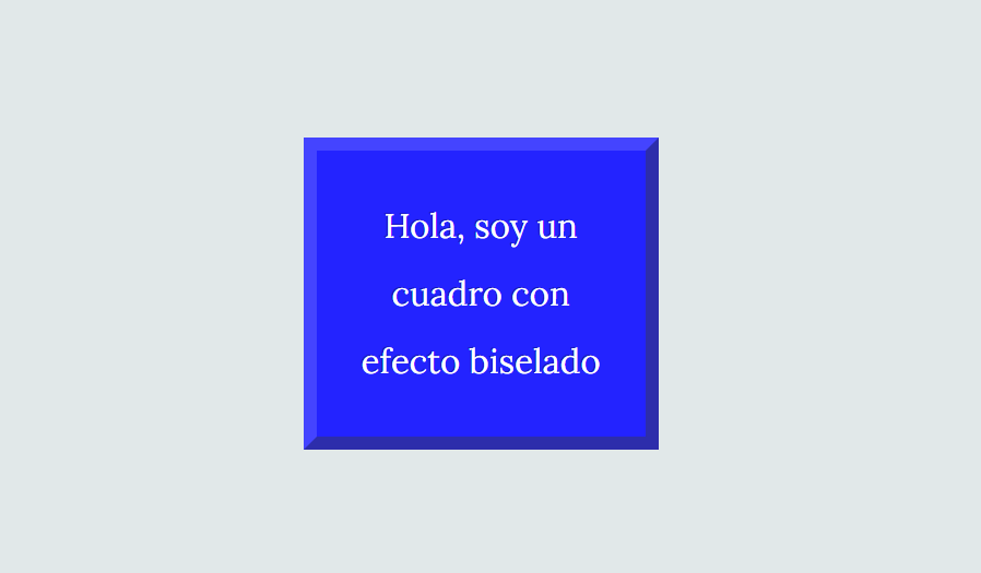 Efecto biselado con CSS