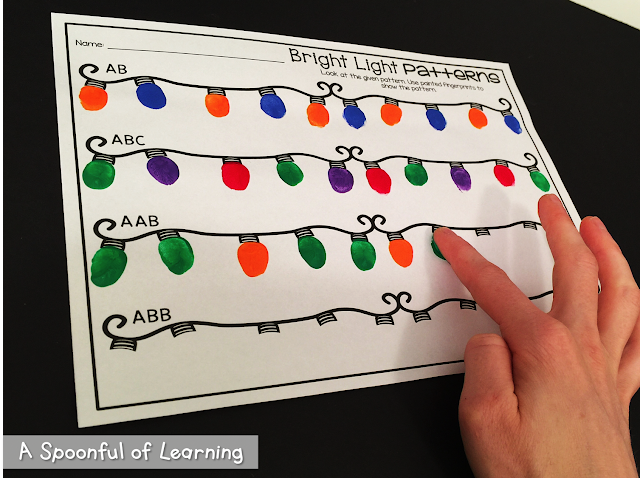 Holiday Patterns Freebie - Learn the 4 Activities- A Spoon of Learning