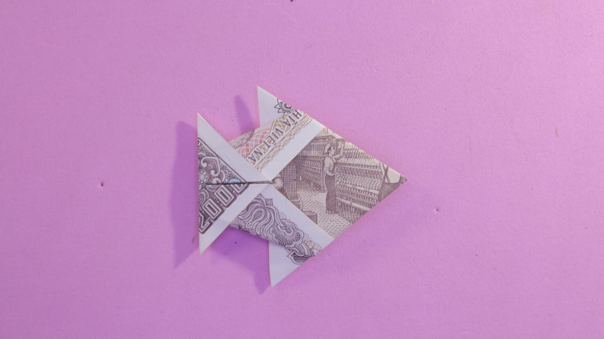 money origami fish - Sáng tạo xanh