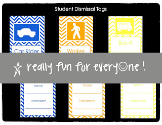 Really Fun for Everyone: Student Dismissal Tags and List