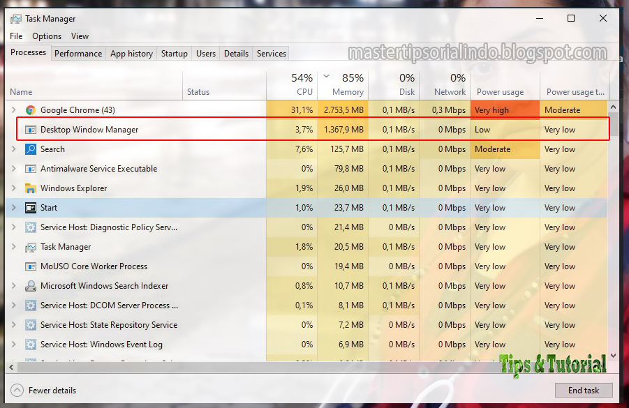 Mengatasi Penggunaan CPU dan Memory yang Tinggi oleh Desktop Window ...