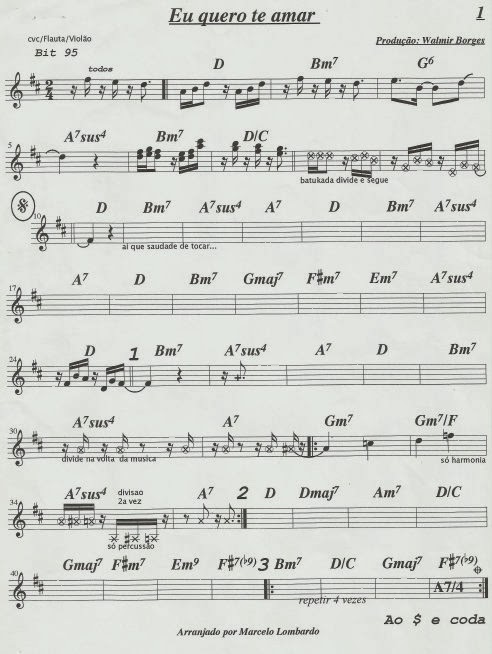 Meu Cavaquinho Partituras Partitura Eu Quero Te Amar Grupo Pintou