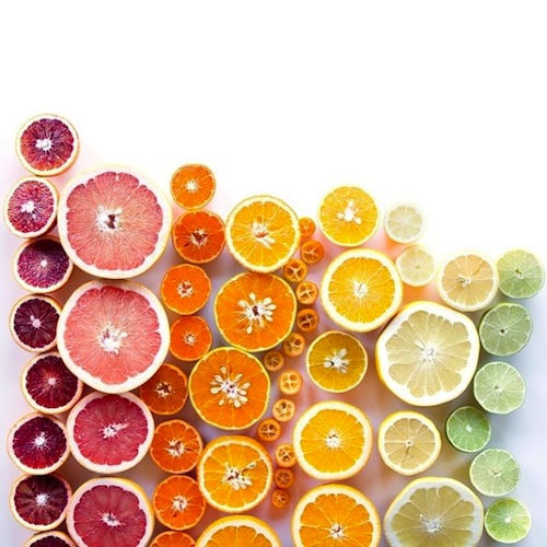 Photographer captures foods in colorful gradients