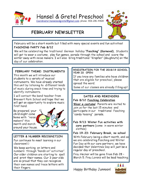 Hansel And Gretel Preschool Inc February Newsletter hansel-and-gretel-preschool-inc-february-newsletter