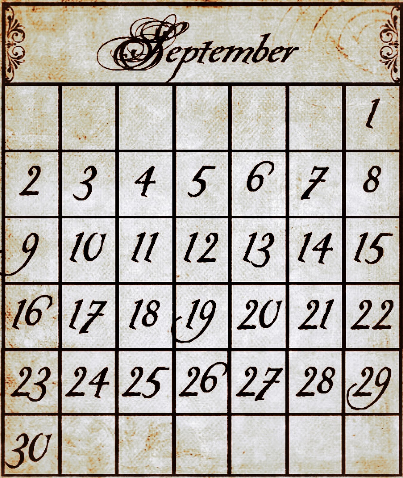 Personally Created: Free September Calendar (And It's Pretty, Too!)