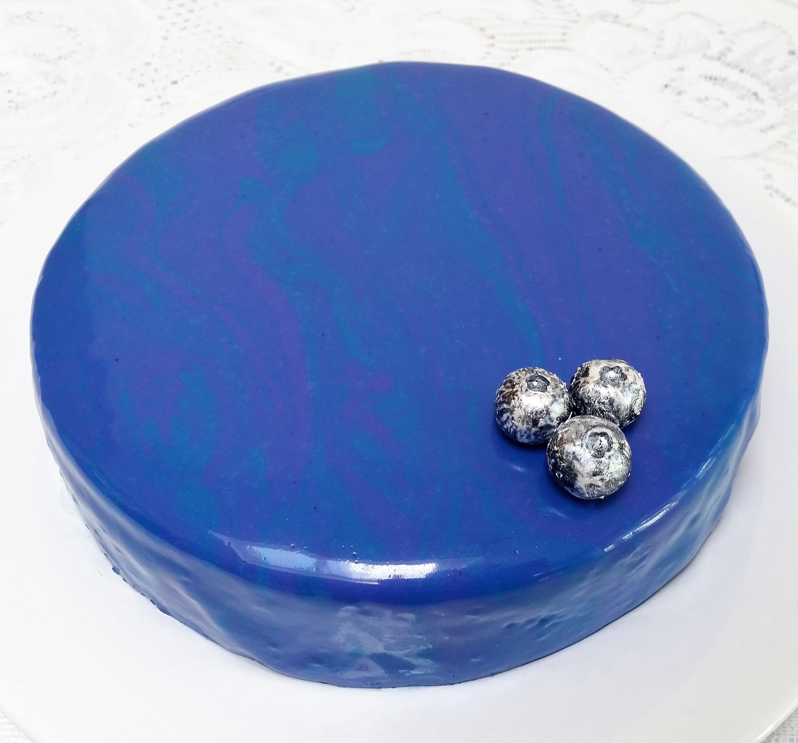 Blueberry Marbled Mirror Cake – Recipe