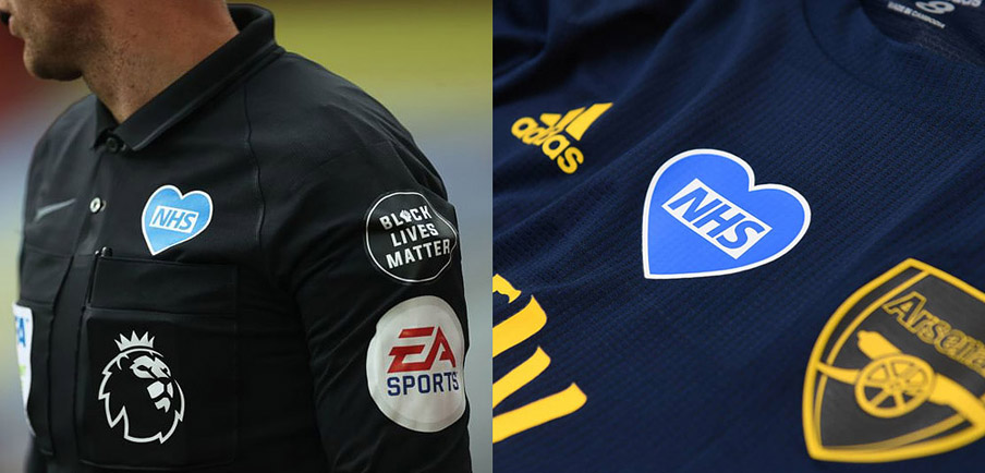 Football teams shirt and kits fan: Premier League NHS Logo Patch