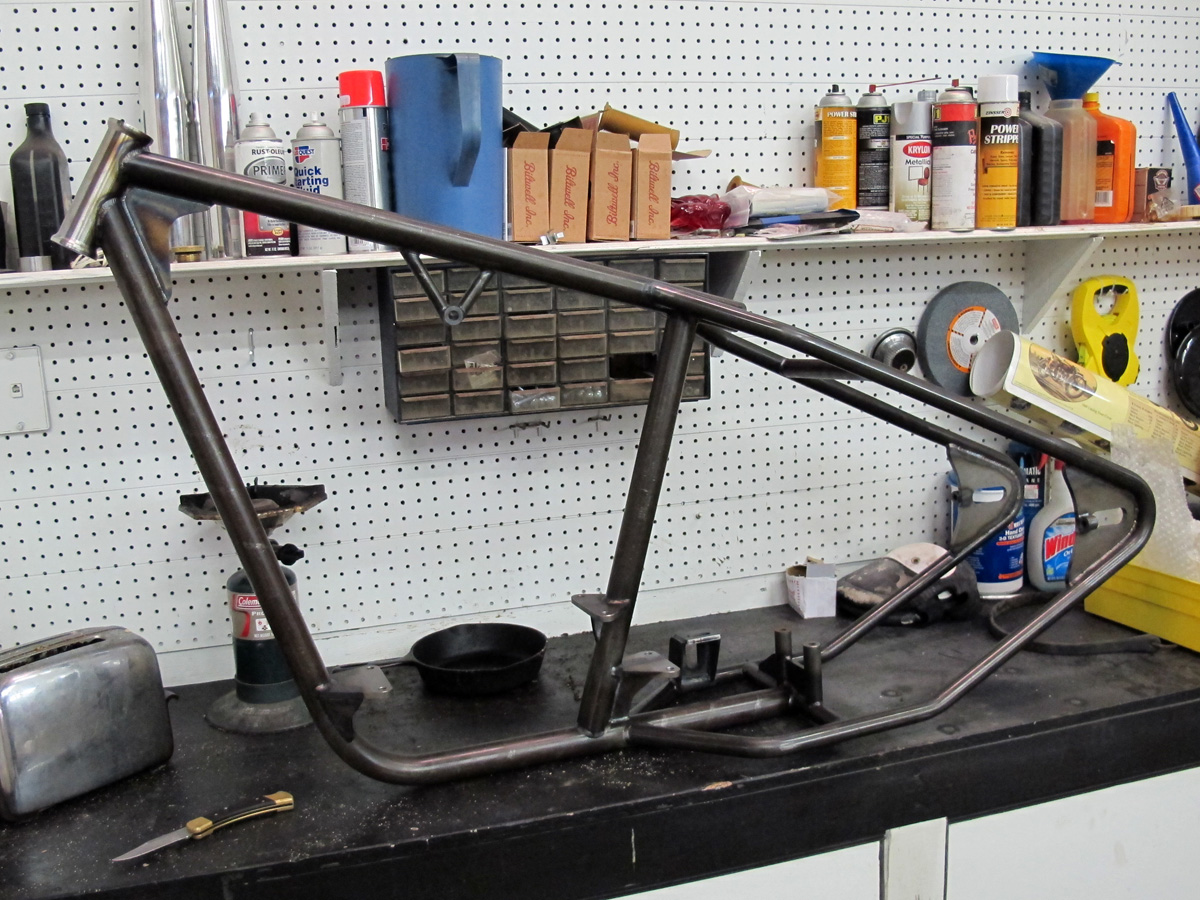 Lowbrow Customs Blog-O-Rama: Mullins Chain Drive Frame for Shovel Chopper
