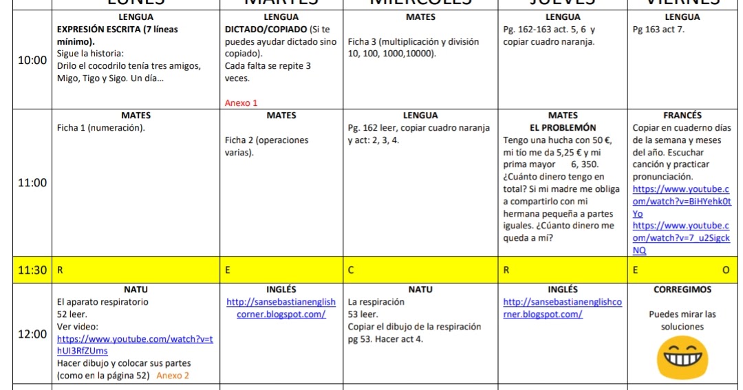La seño MCarmen: Rutina Semana 1