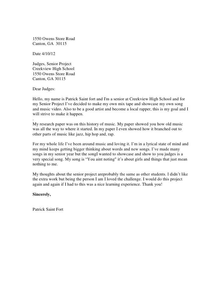 Writing A Letter To A Judge - Formal Letter