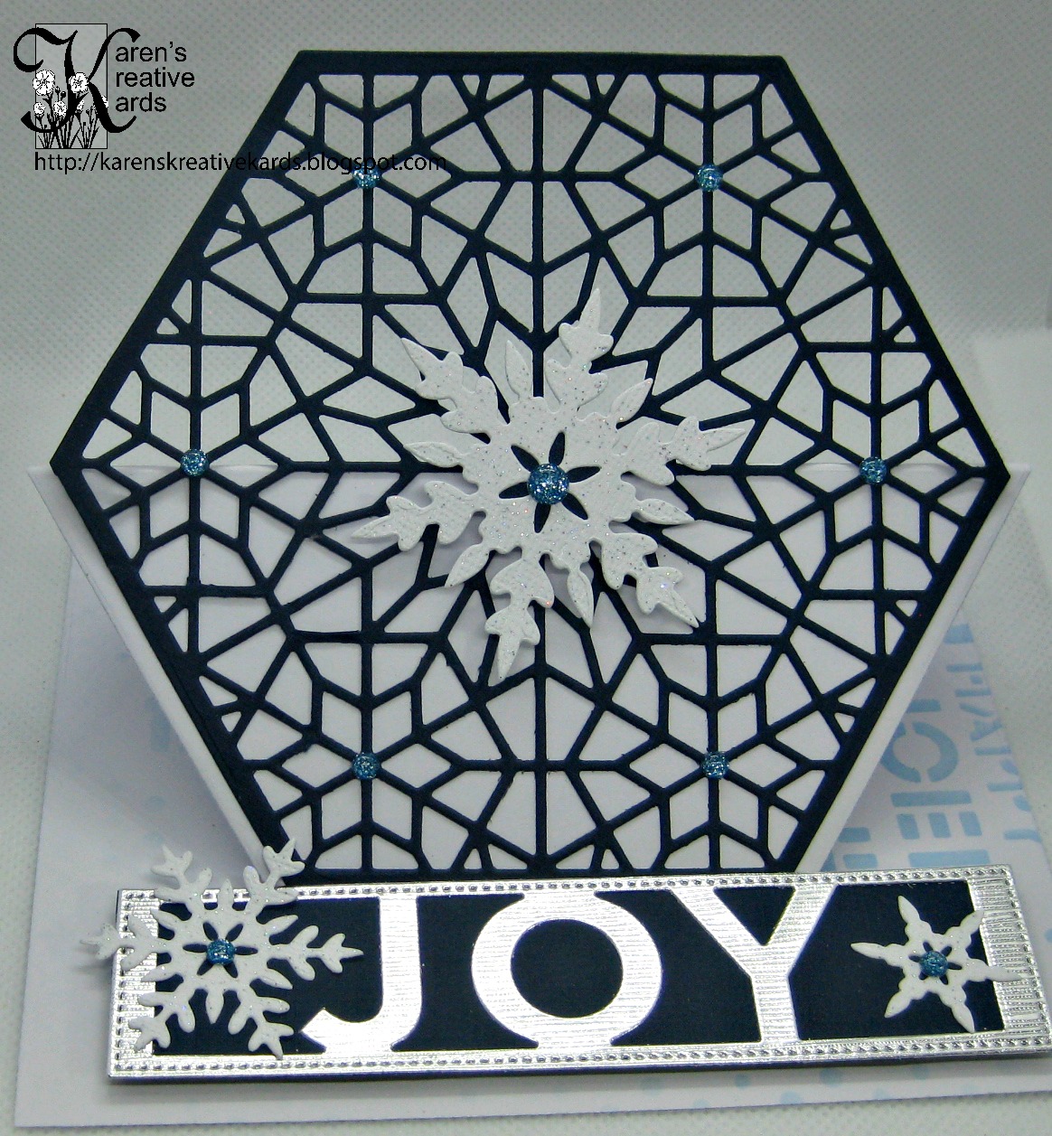 Karen's Kreative Kards: Video - Hexagons, Stencils & Snowflakes From ...