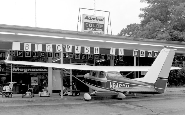 THE LANCASTER ARCHIVE: AAA Appliance - Plane in Parking Lot - 1970