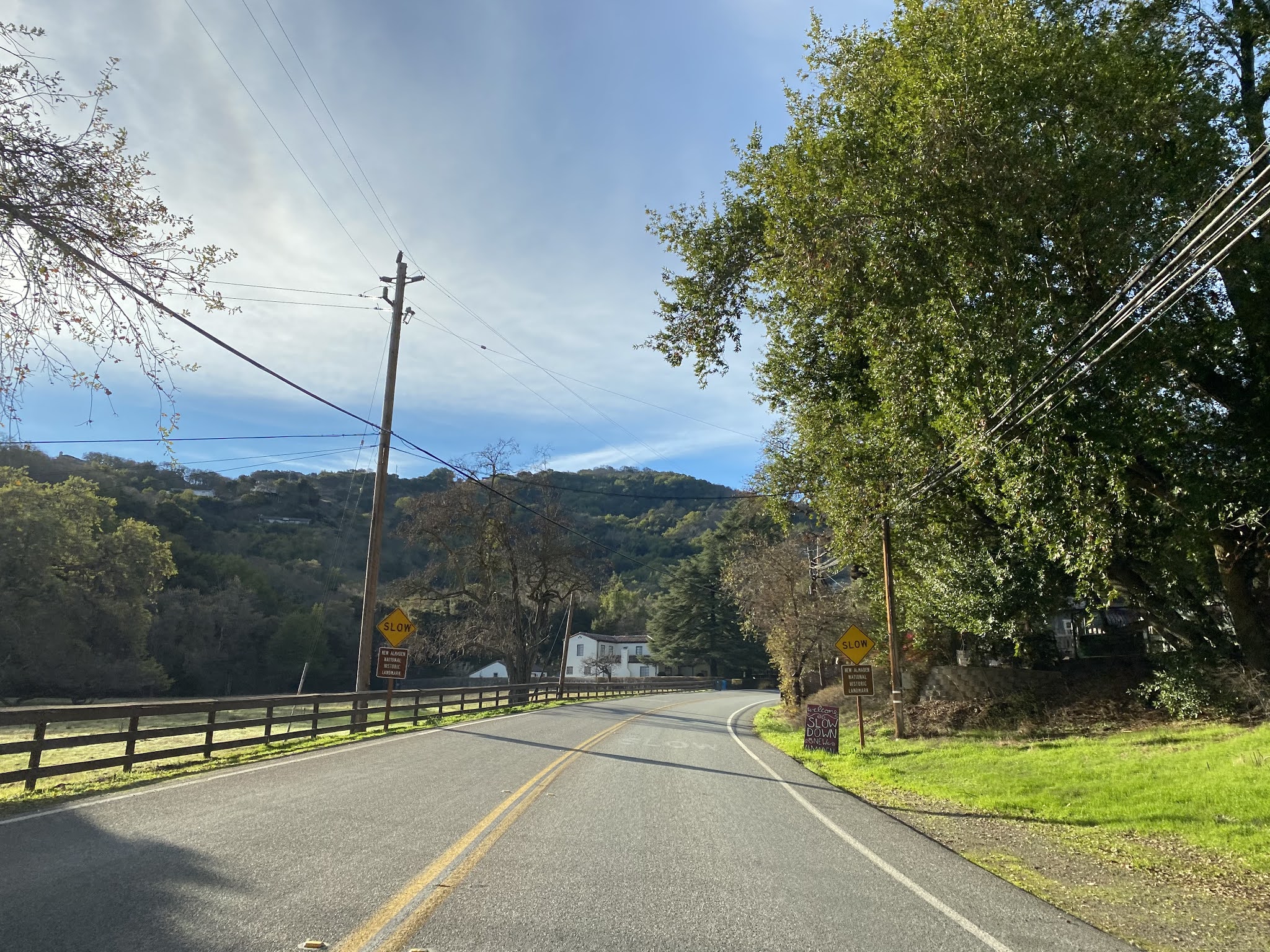 Santa Clara County Route G8 and the New Almaden Quicksilver Mine