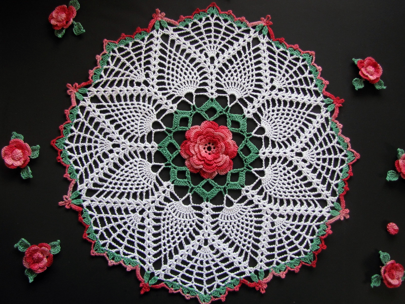 BellaCrochet: Dorothy's Roses Doily: A Free Crochet Pattern for You