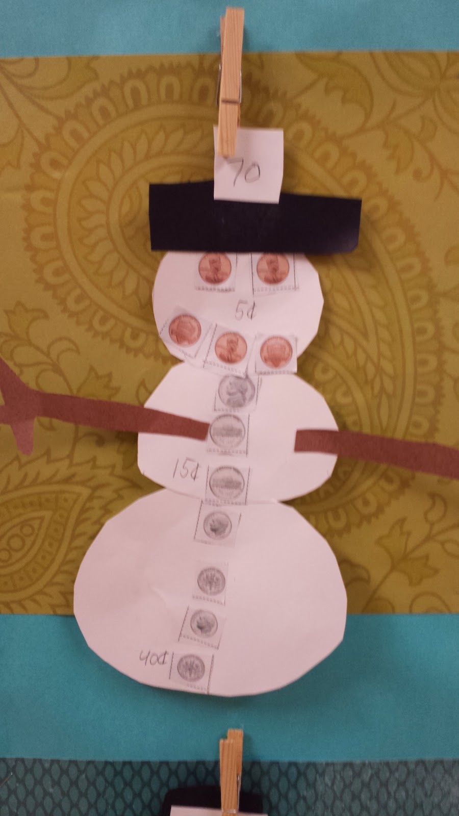 Little Lighthouse Learners: Coin Counting Snowman Craftivity