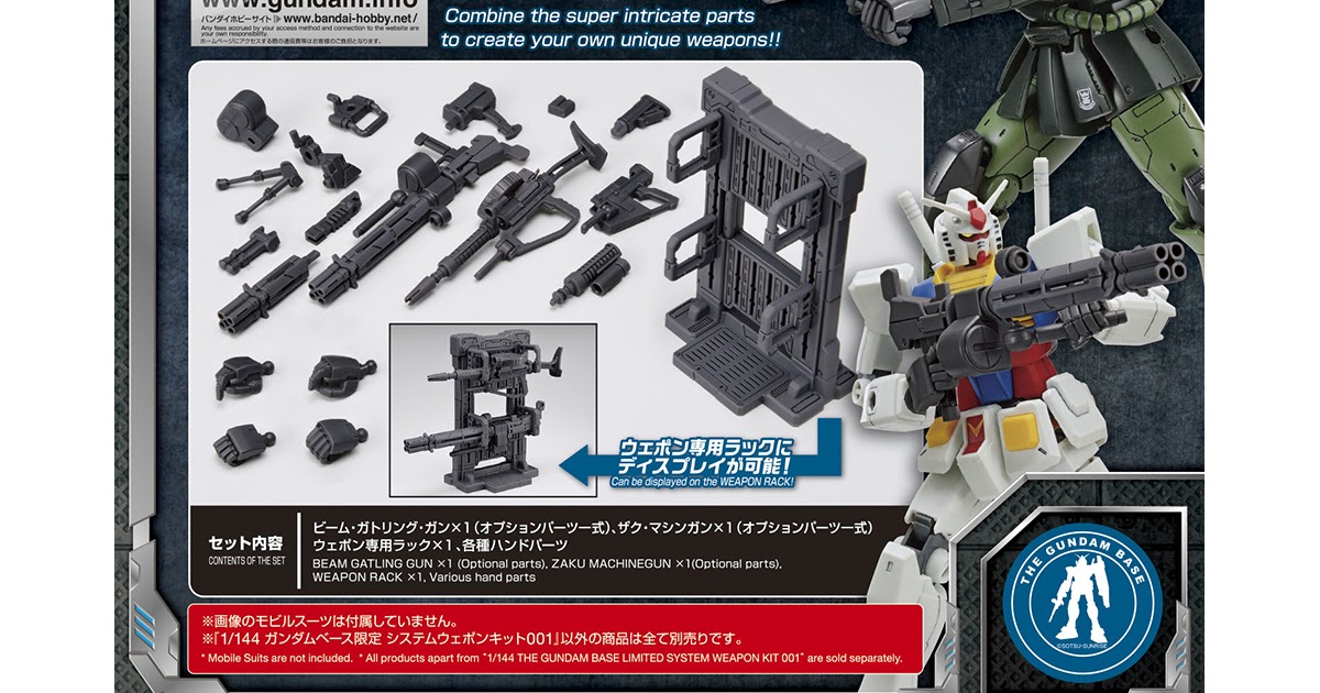 1/144 System Weapon Kit 001 - Release Info - Gundam Kits Collection ...