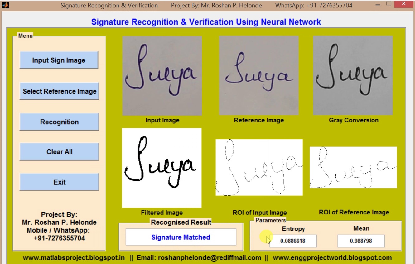 Signature Recognition Using Neural Network Matlab Project Code ~ Matlab Project Codes