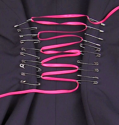 Mark Montano: Corset Back Blazer DIY Made with Safety Pins!