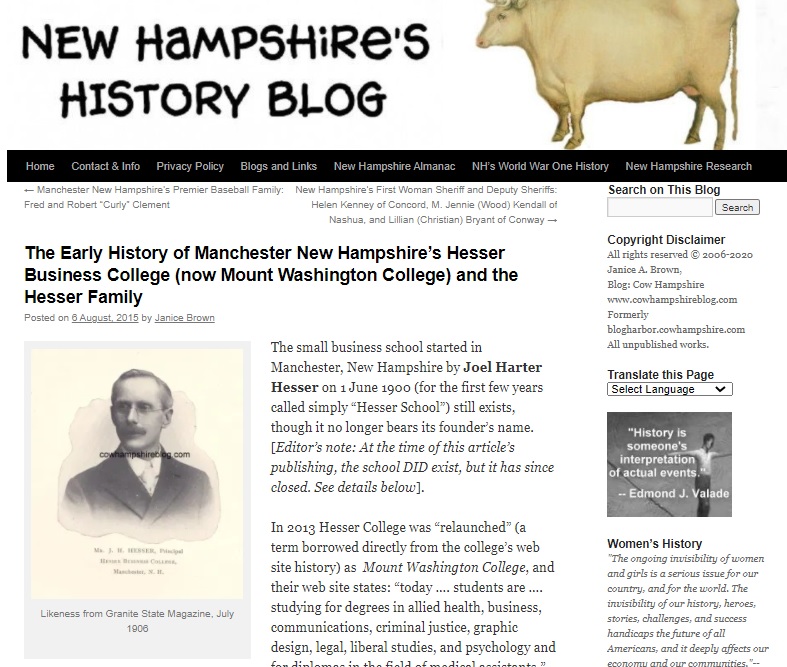 College History Garden: Mount Washington College Announces it will Close