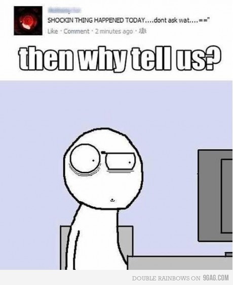 Vague Facebook Status Meme