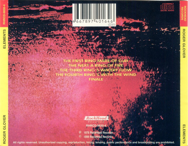 Classic Rock Covers Database: Roger Glover - Elements (1978)