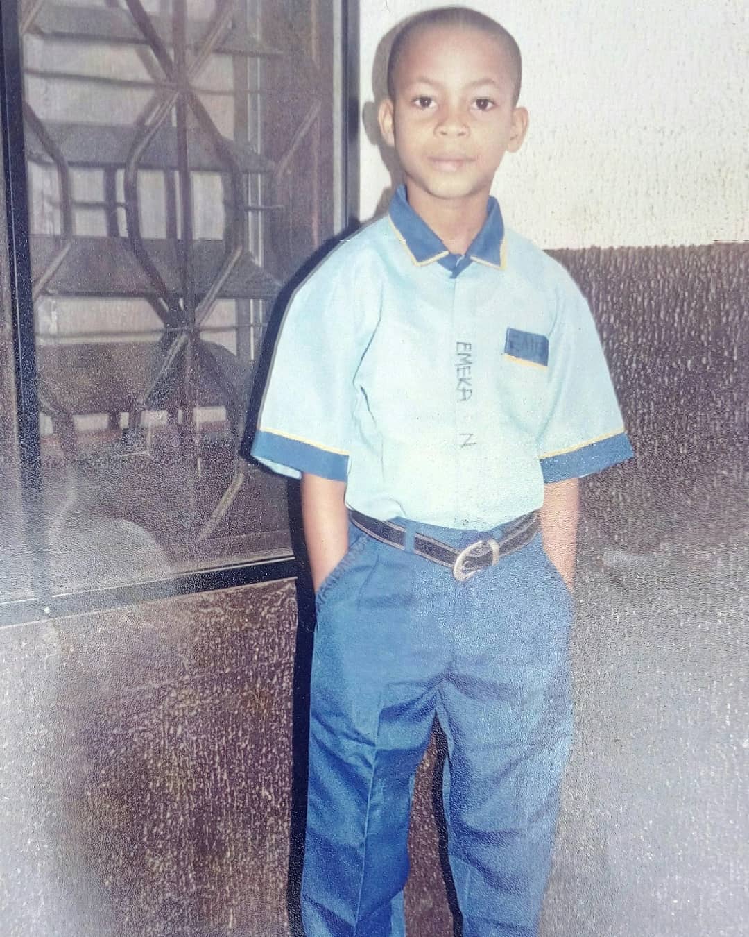 Childhood throwback photo of Emeka Nwagbaraocha