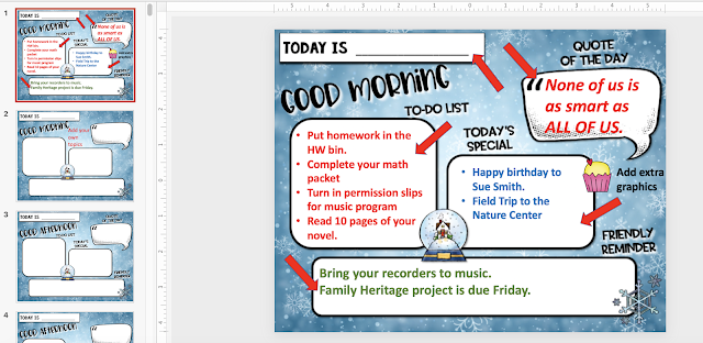 Benefits of Using Google Slides for Morning Messages With FREEBIE ...