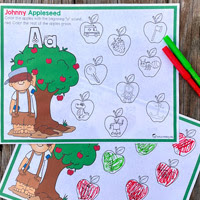 Free Apple Theme Math & Literacy Printables for Preschoolers ...