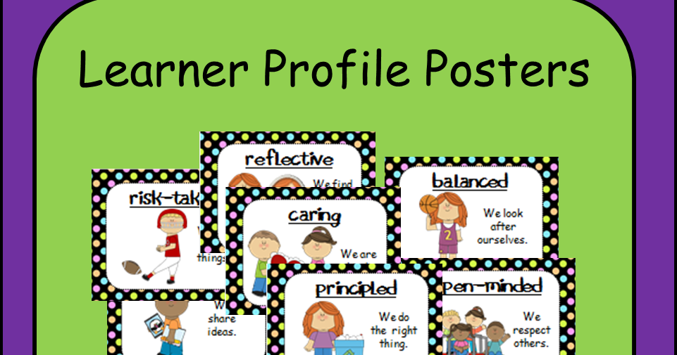 A Crucial Week: Learner Profile Attribute Posters - Black with coloured ...