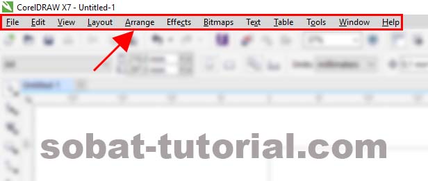 Cara Menampilkan Menu Arrange Pada CorelDraw X7 - Sobat-Tutorial