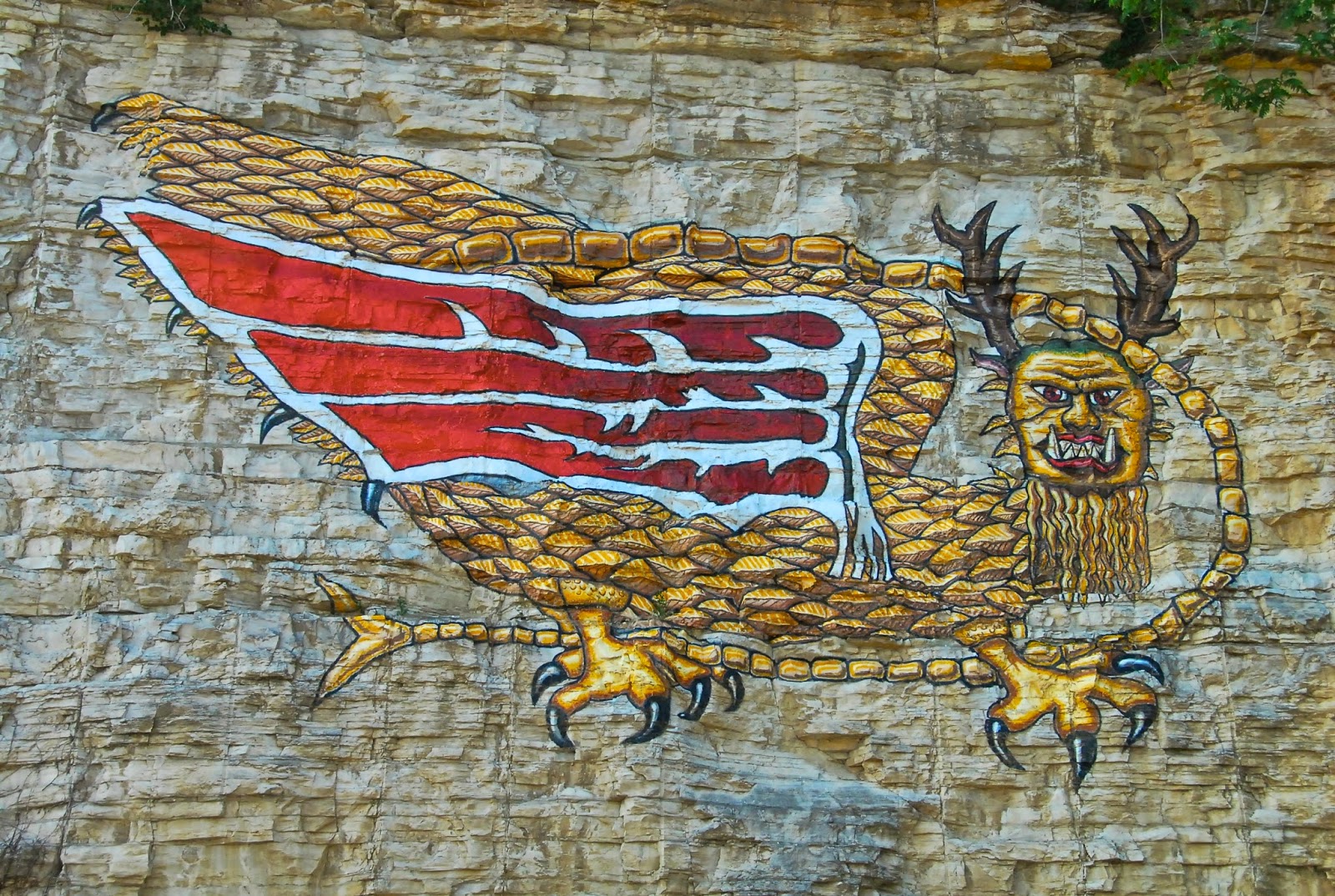 Rock Art Blog: EARLY ROCK ART RECORDS - THE PIASA MONSTER, ALTON, ILLINOIS:
