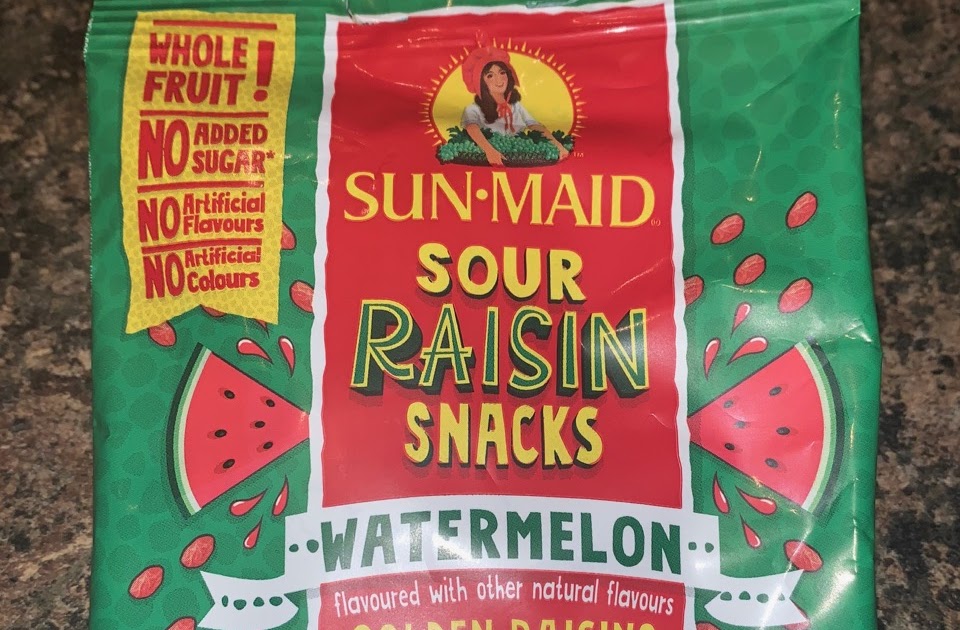 FOODSTUFF FINDS: Sun Maid Sour Raisin Snacks Watermelon Flavoured ...