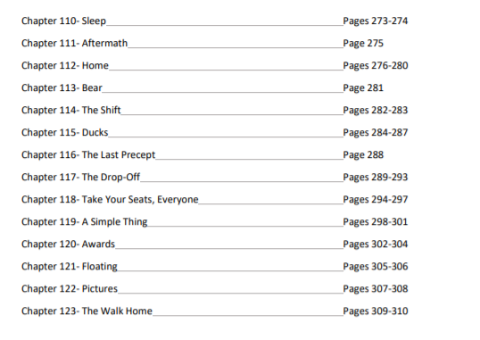 Grade 5 Drewicz: Wonder Table of Contents