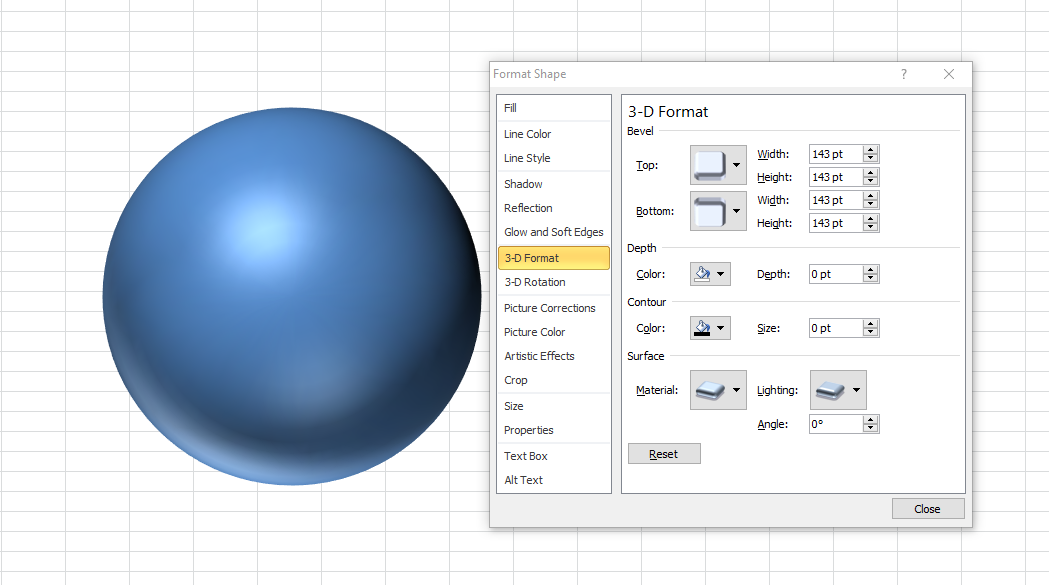 Excel VBA 3D Circle In Excel Excel VBA 3D Circle In Excel
