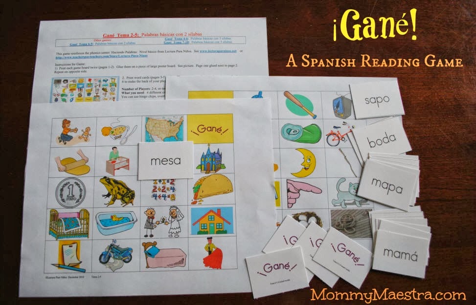 Mommy Maestra: Free Spanish Phonics Game from Lectura Para Niños